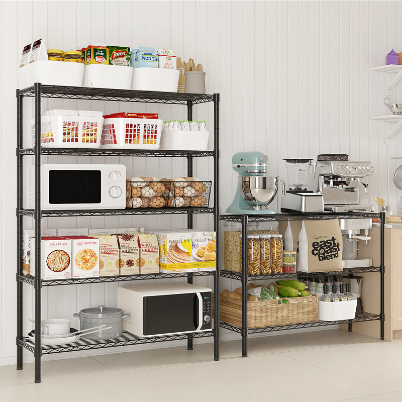Rebrilliant Olachi 69.7'' W Metal Shelving Unit & Reviews | Wayfair